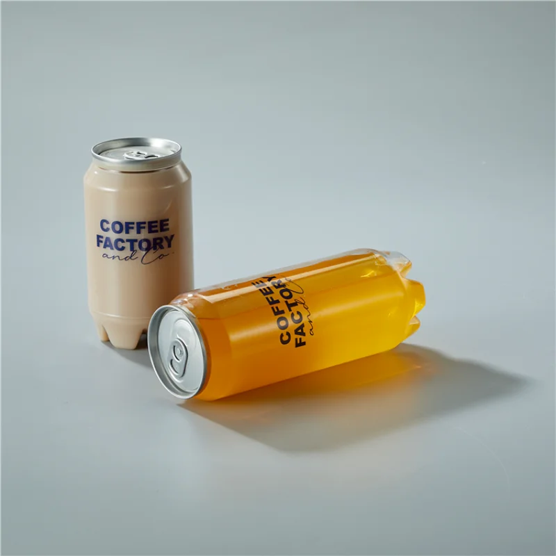 Factory Wholesale Transparent Plastic Can Juice Soda Beverage Can